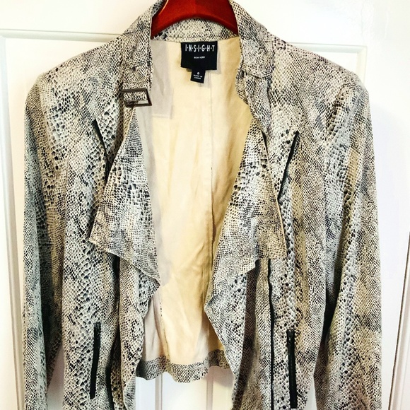 Insight | Jackets & Coats | Insight Faux Leather Animal Print Jacket ...